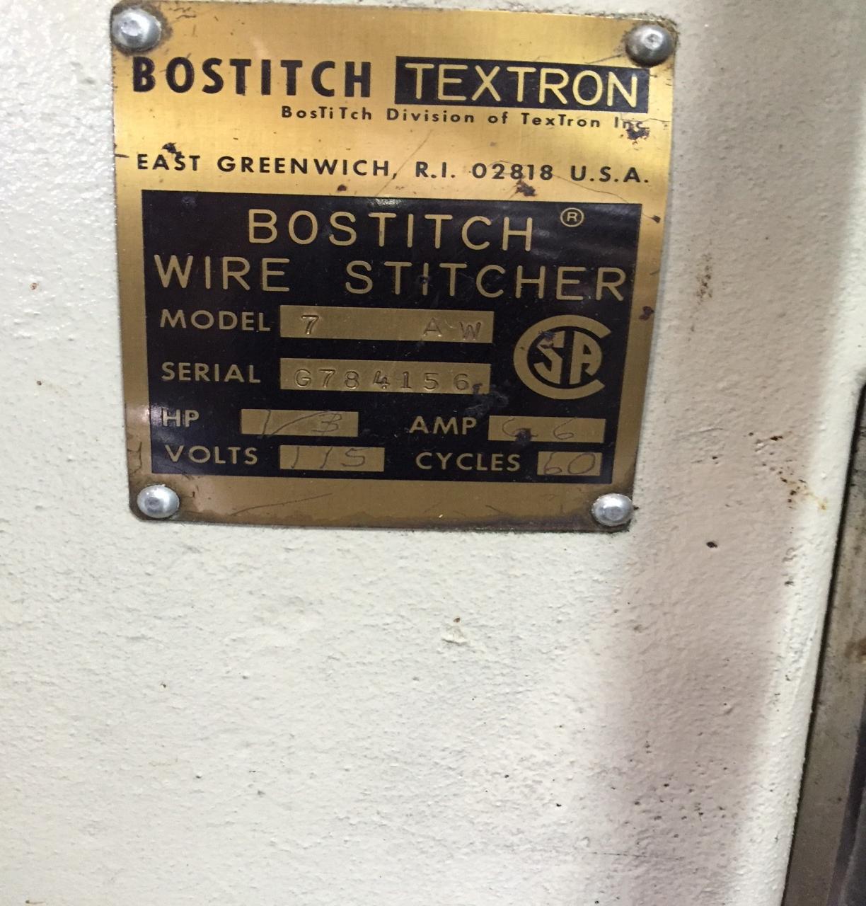 Lot #87: Bostitch Wire Stitcher Model 7AW - Sacramento, CA - WireBids